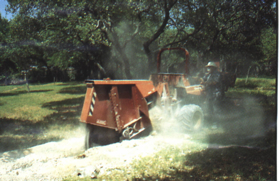 Austin Trenching for Oak Wilt Rock Saw